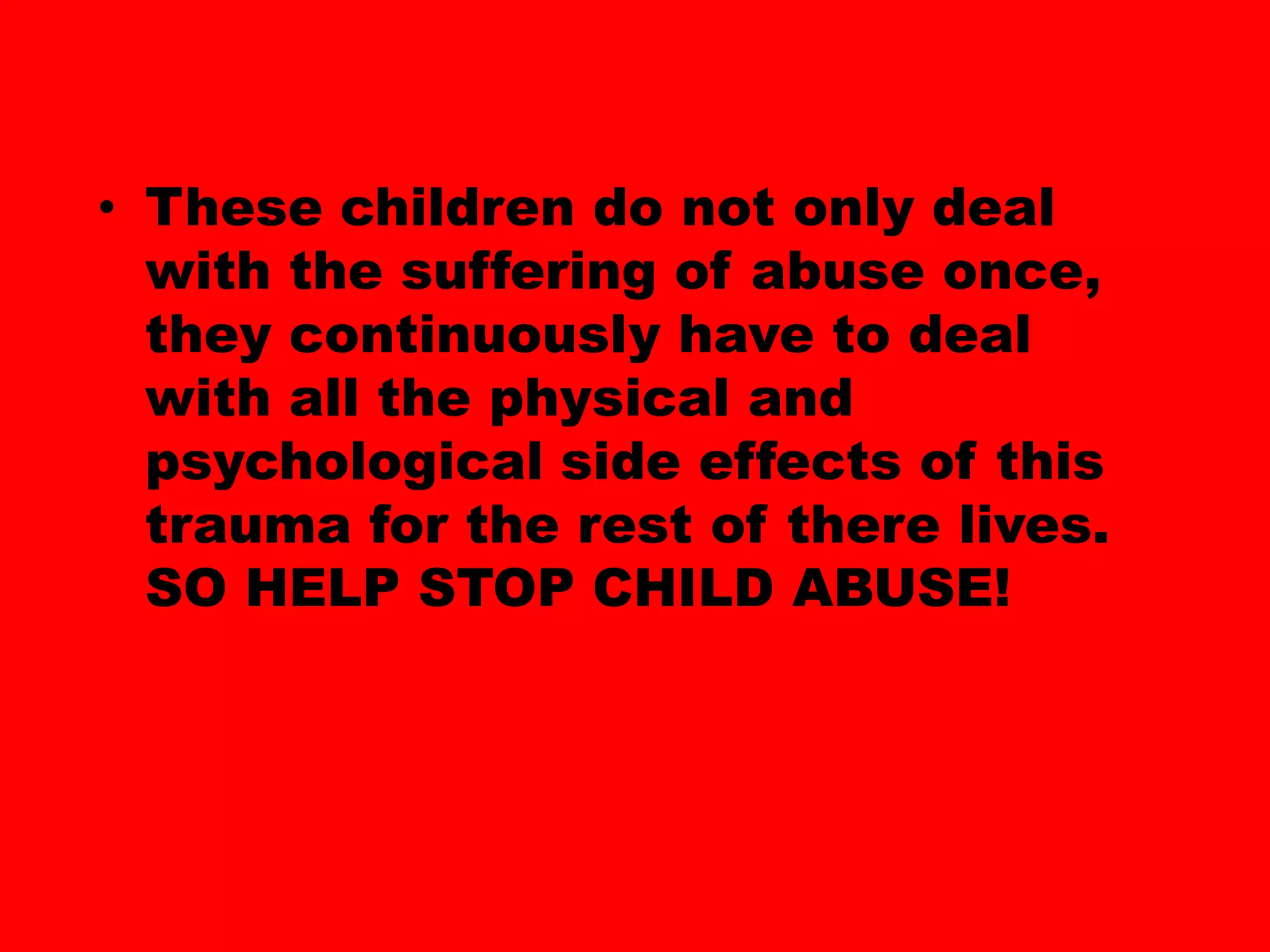 Help Stop Child Abuse | PPTX