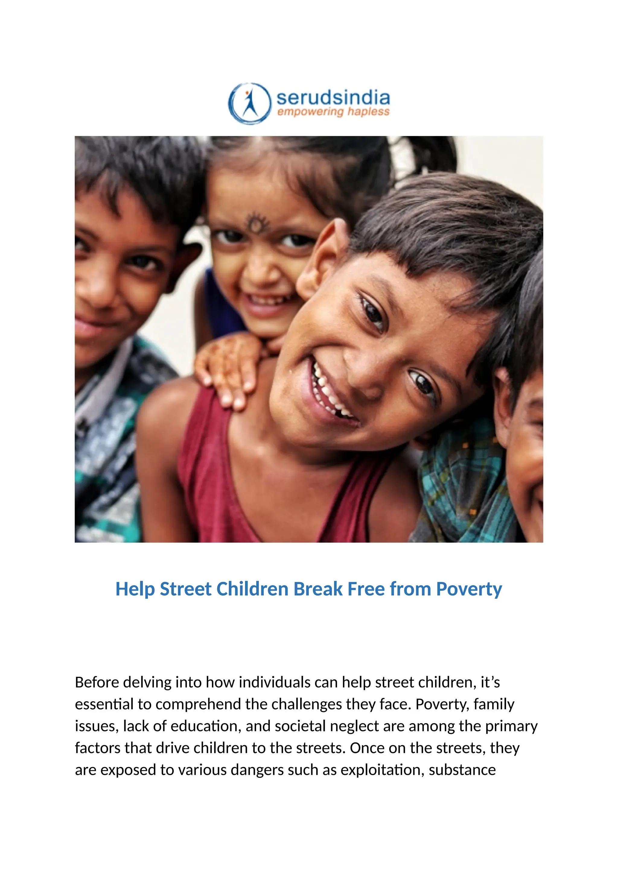 Help Street Children Break Free from Poverty | DOCX
