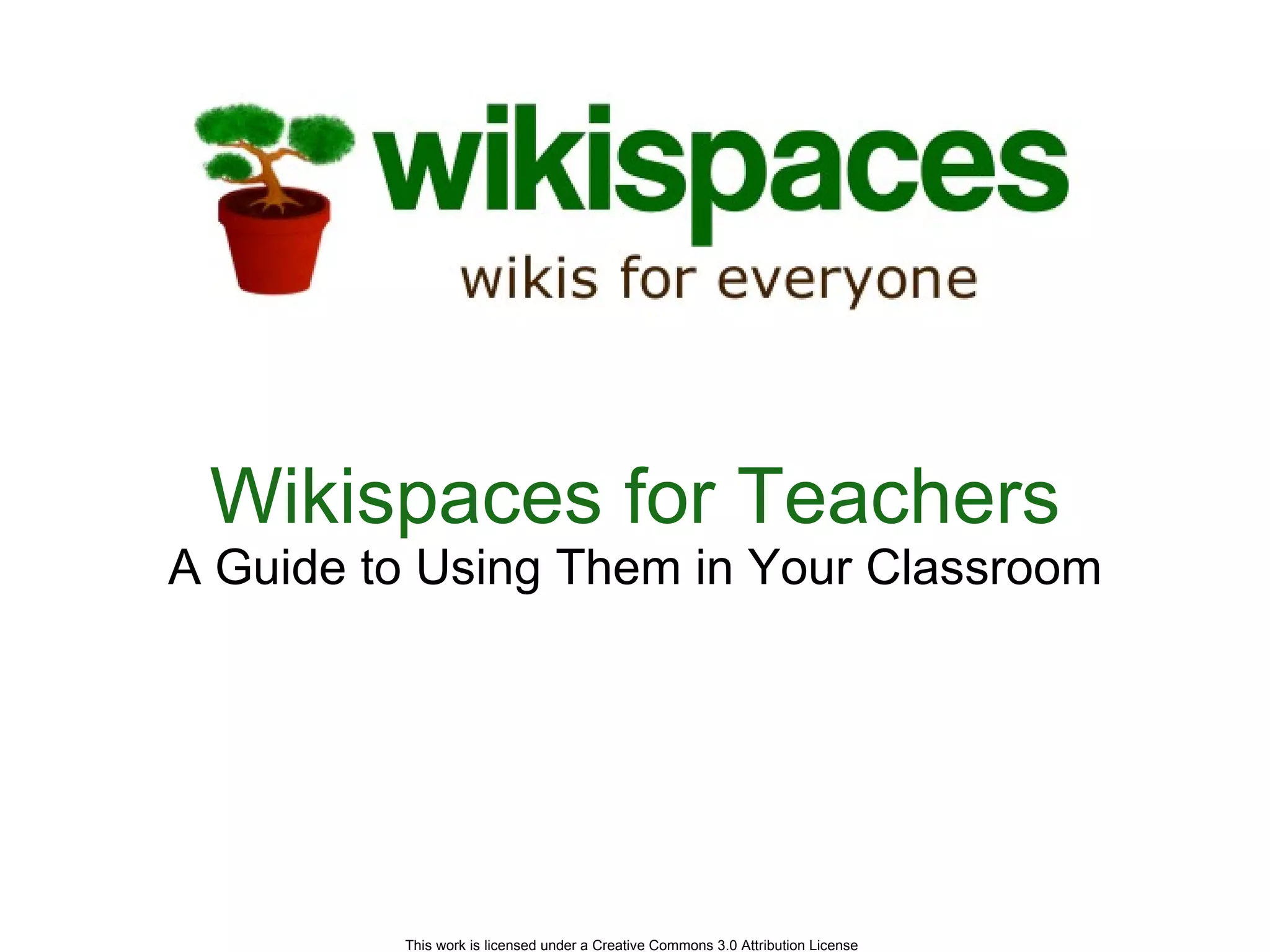 Wikispaces for Teachers | PPT