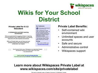 Wikispaces for Teachers | PPT