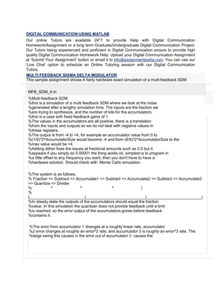 Help With Digital Communication Project | PDF | Digital Audio ...