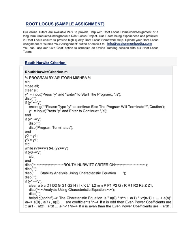 Help with root locus homework1 | PDF