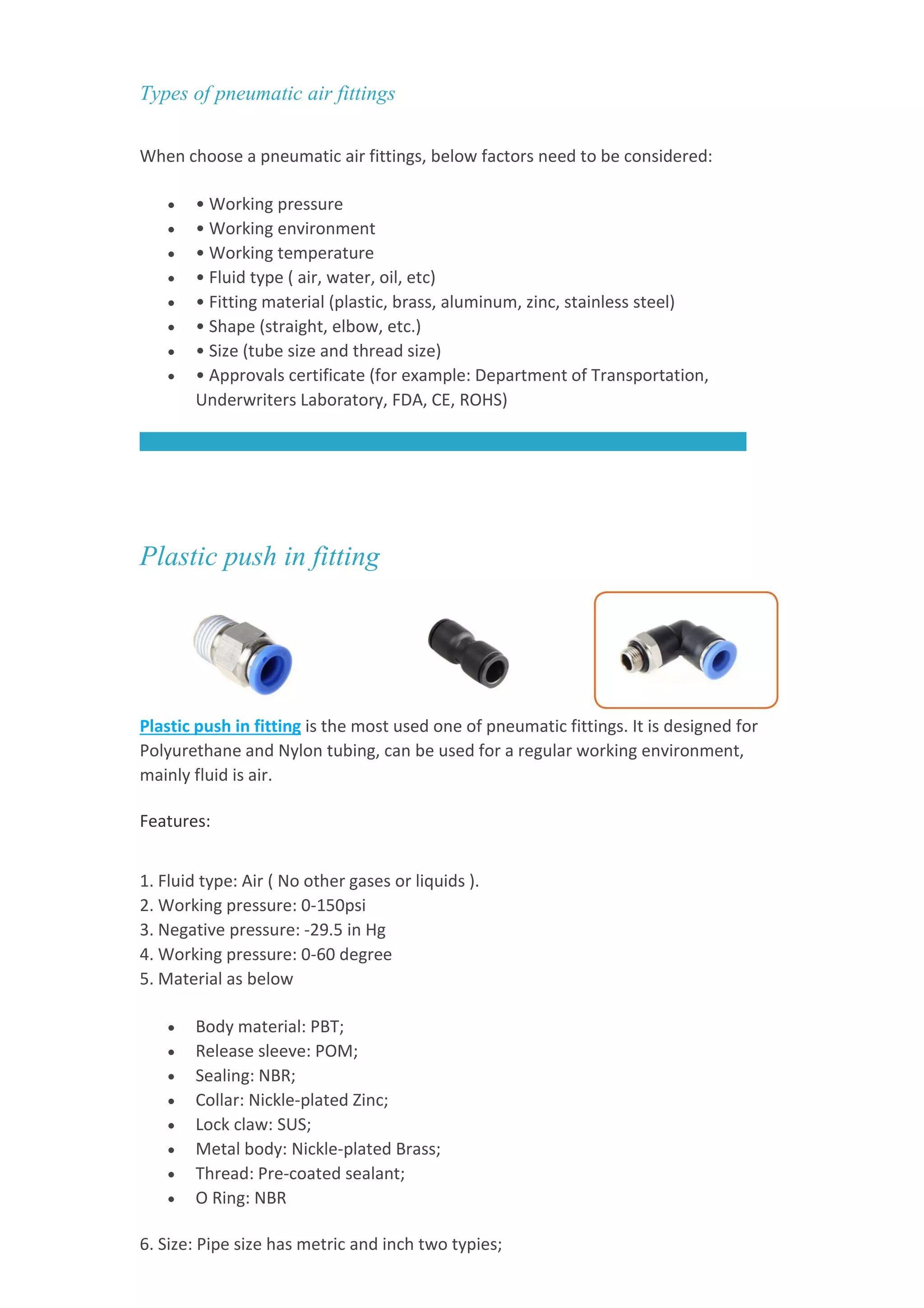 Help you choose pneumatic air fittings from china – untapped tips | PDF