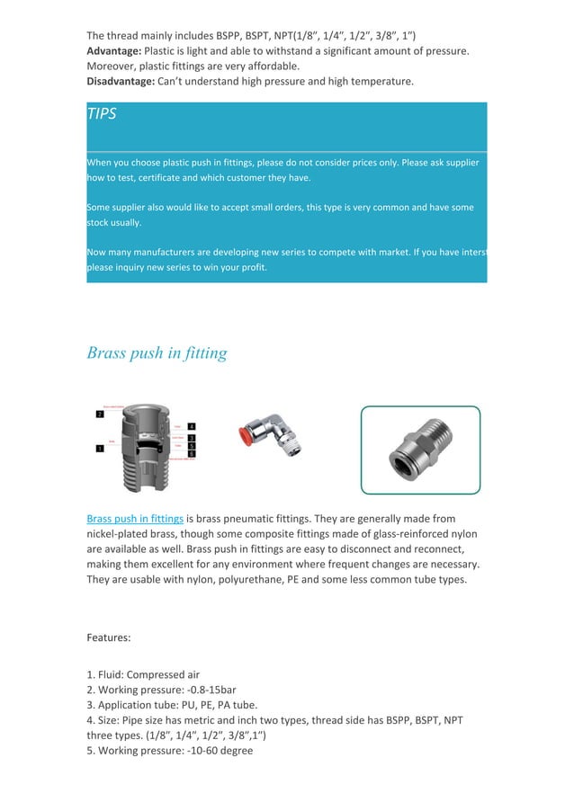 Help you choose pneumatic air fittings from china – untapped tips | PDF