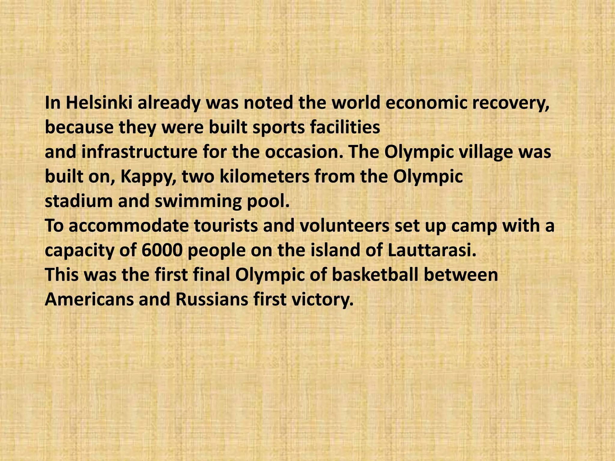 Helsinki 1952 | PPTX