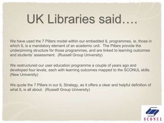 SCONUL Seven Pillars model | PPTX