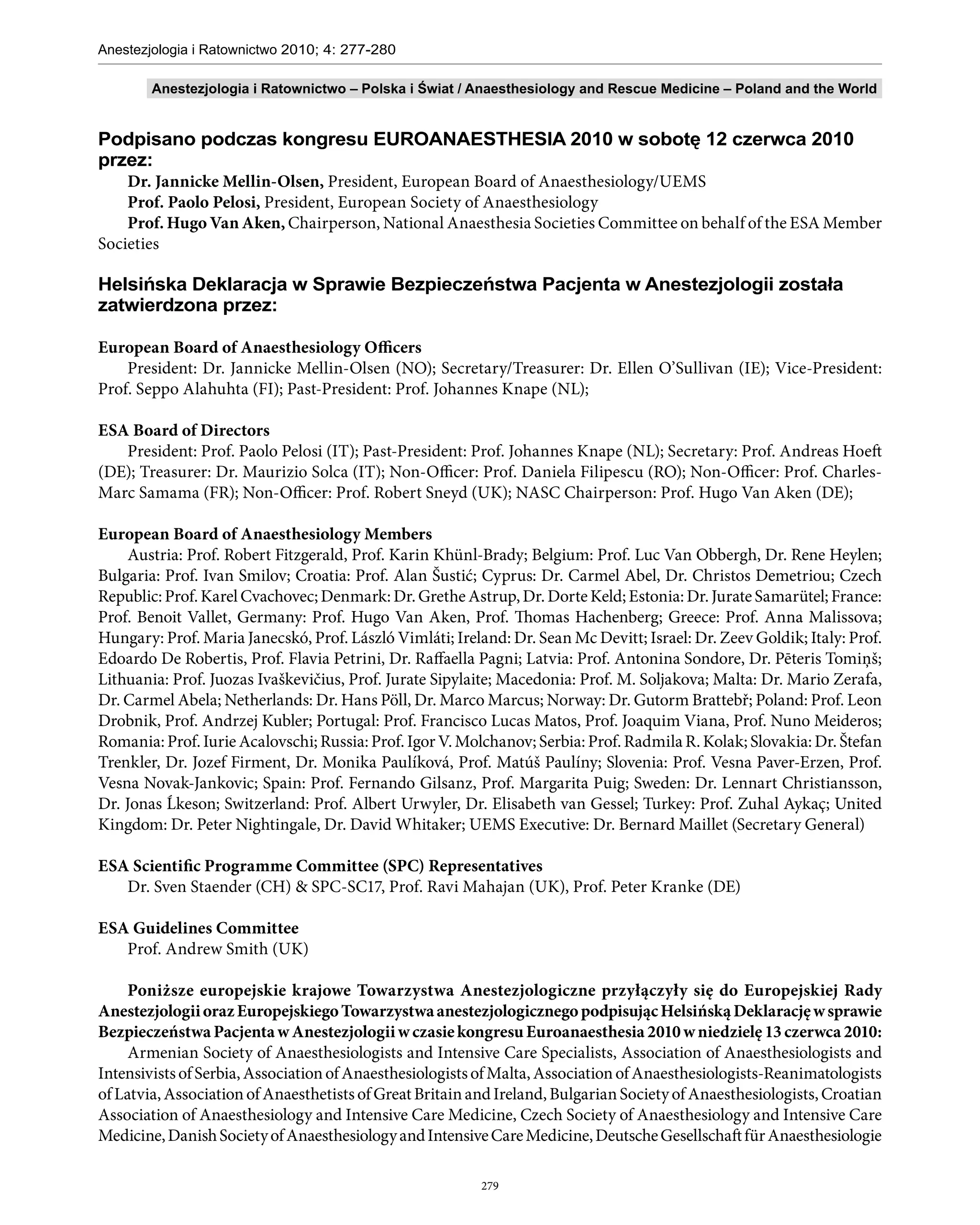 Helsinki declaration on patient safety | PDF