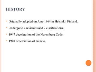 Helsinki decleration | PDF