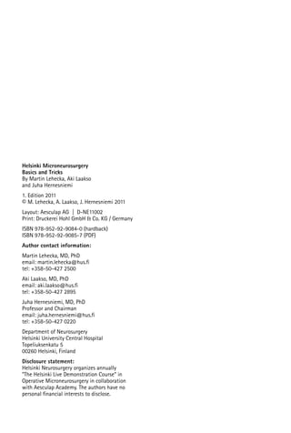 Helsinki microneurosurgery | PDF