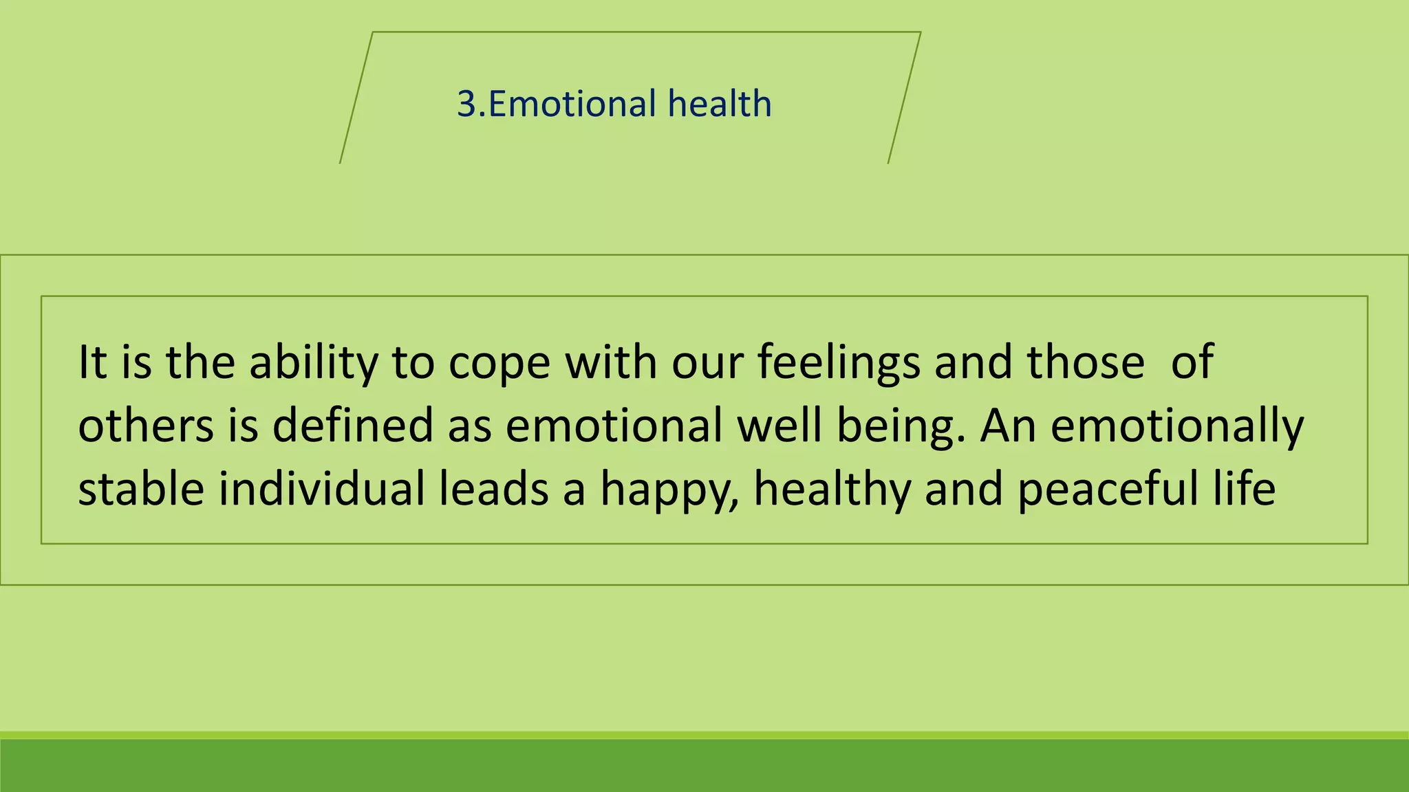 Dimension of health | PDF | Medical Health