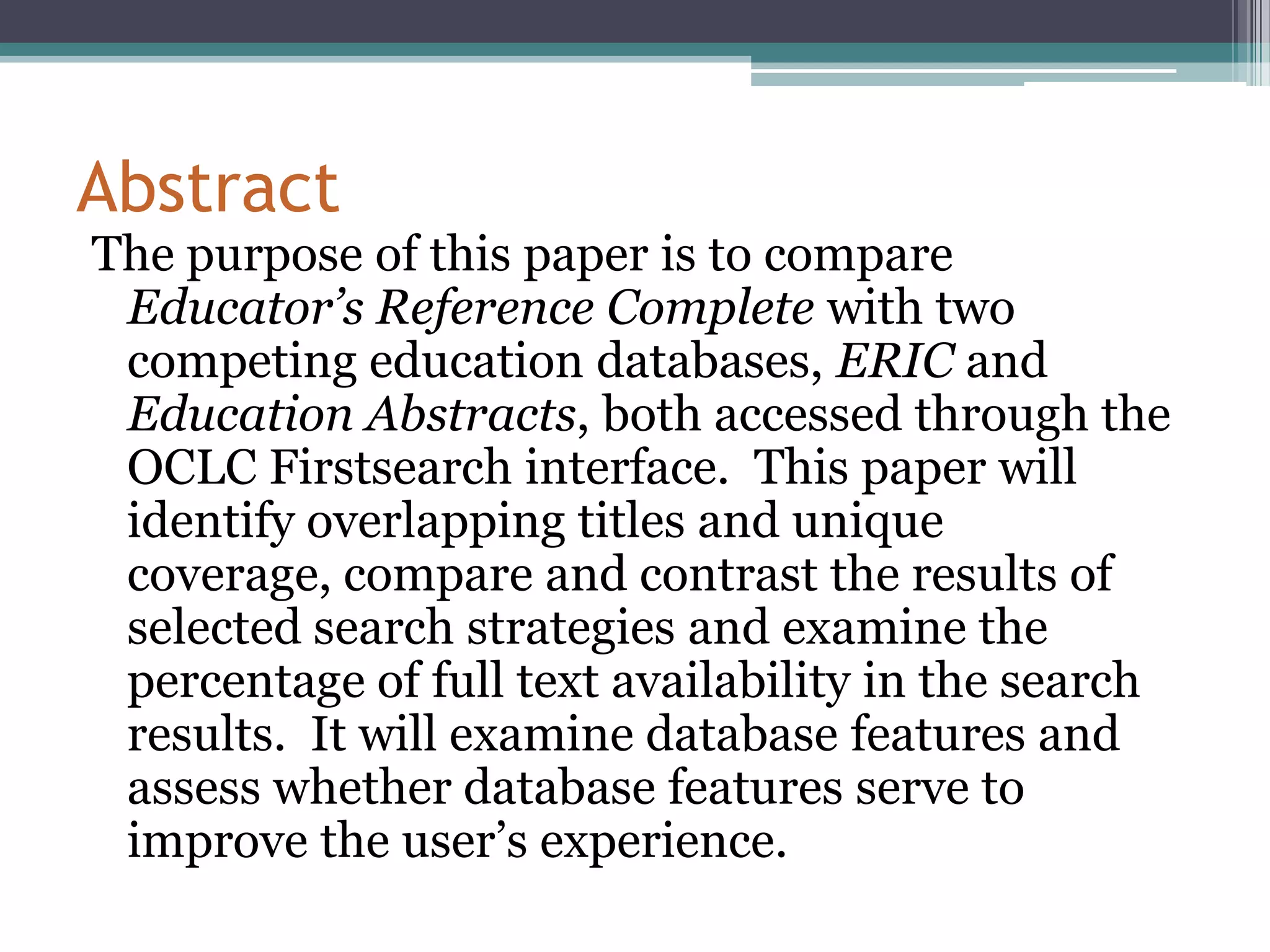 Educator's Reference Complete | PPTX