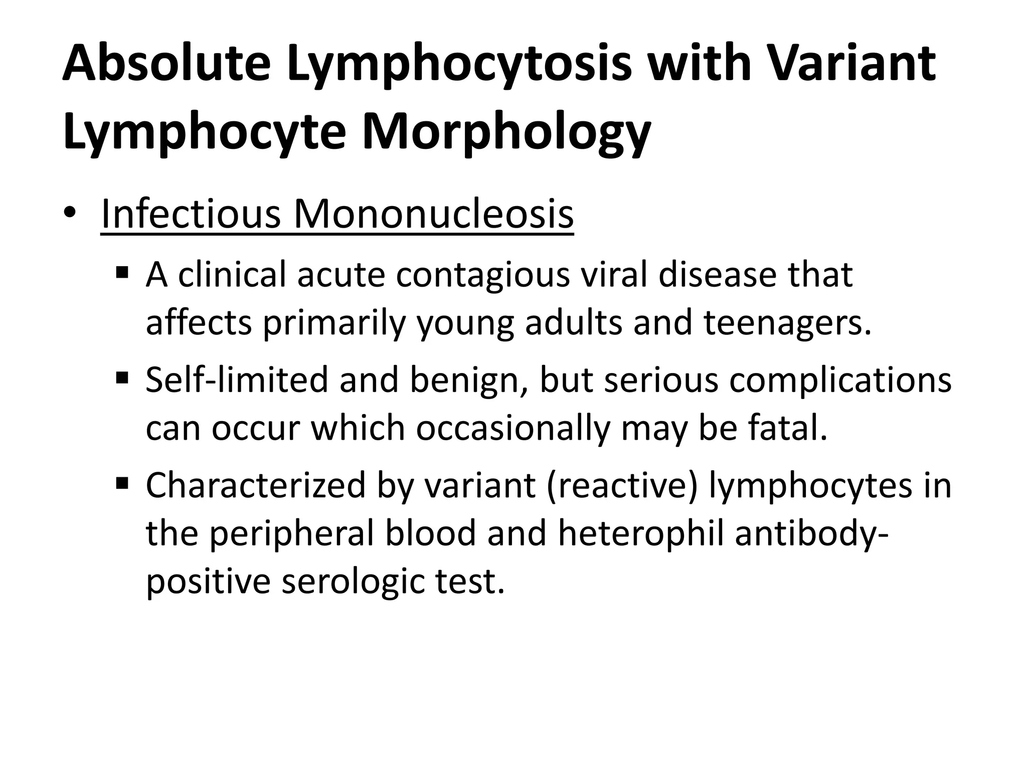 NON-MALIGNANT REACTIVE DISORDERS OF LYMPHOCYTES | PPTX