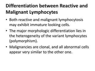 NON-MALIGNANT REACTIVE DISORDERS OF LYMPHOCYTES | PPTX