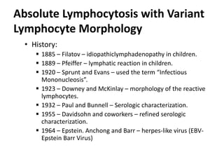 NON-MALIGNANT REACTIVE DISORDERS OF LYMPHOCYTES | PPTX