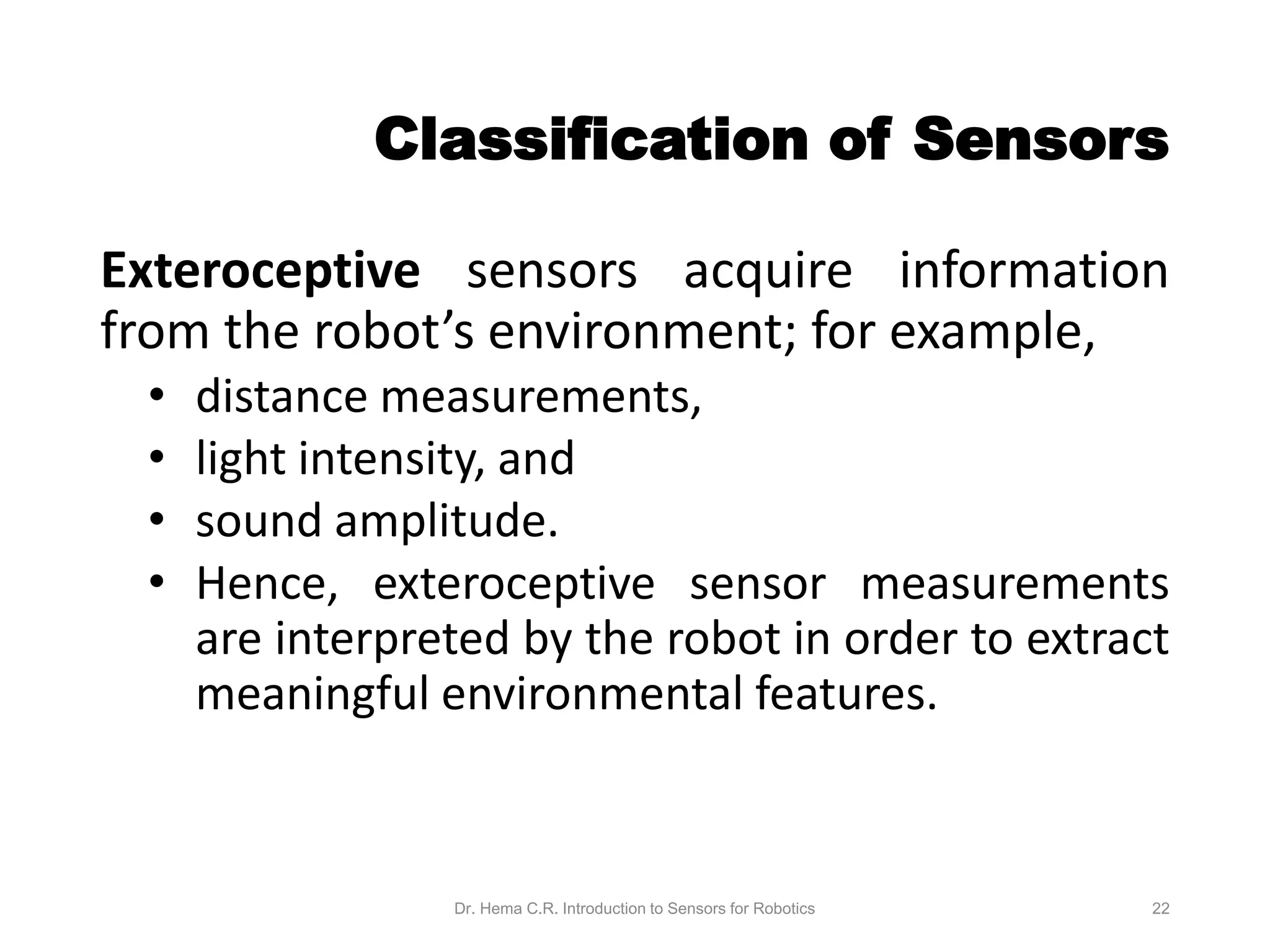 Introduction to Sensors for Robotics | PDF