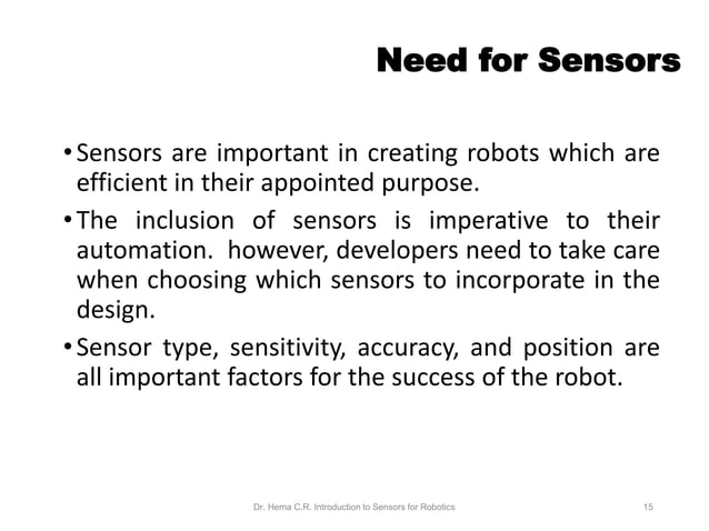 Introduction to Sensors for Robotics | PDF