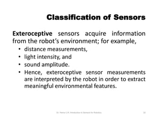 Introduction to Sensors for Robotics | PDF