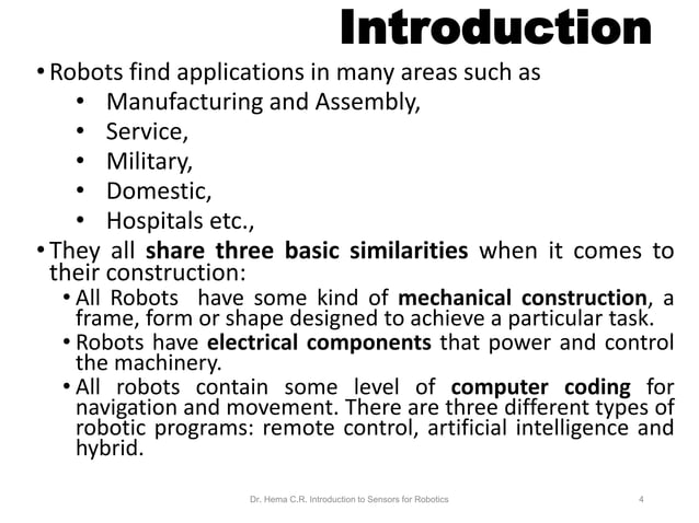 Introduction to Sensors for Robotics | PDF