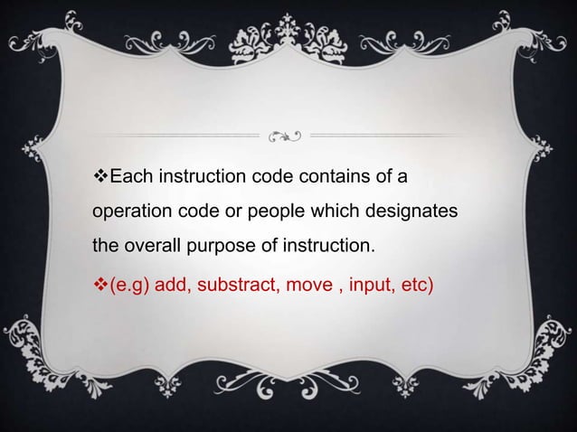 instruction codes | PPT