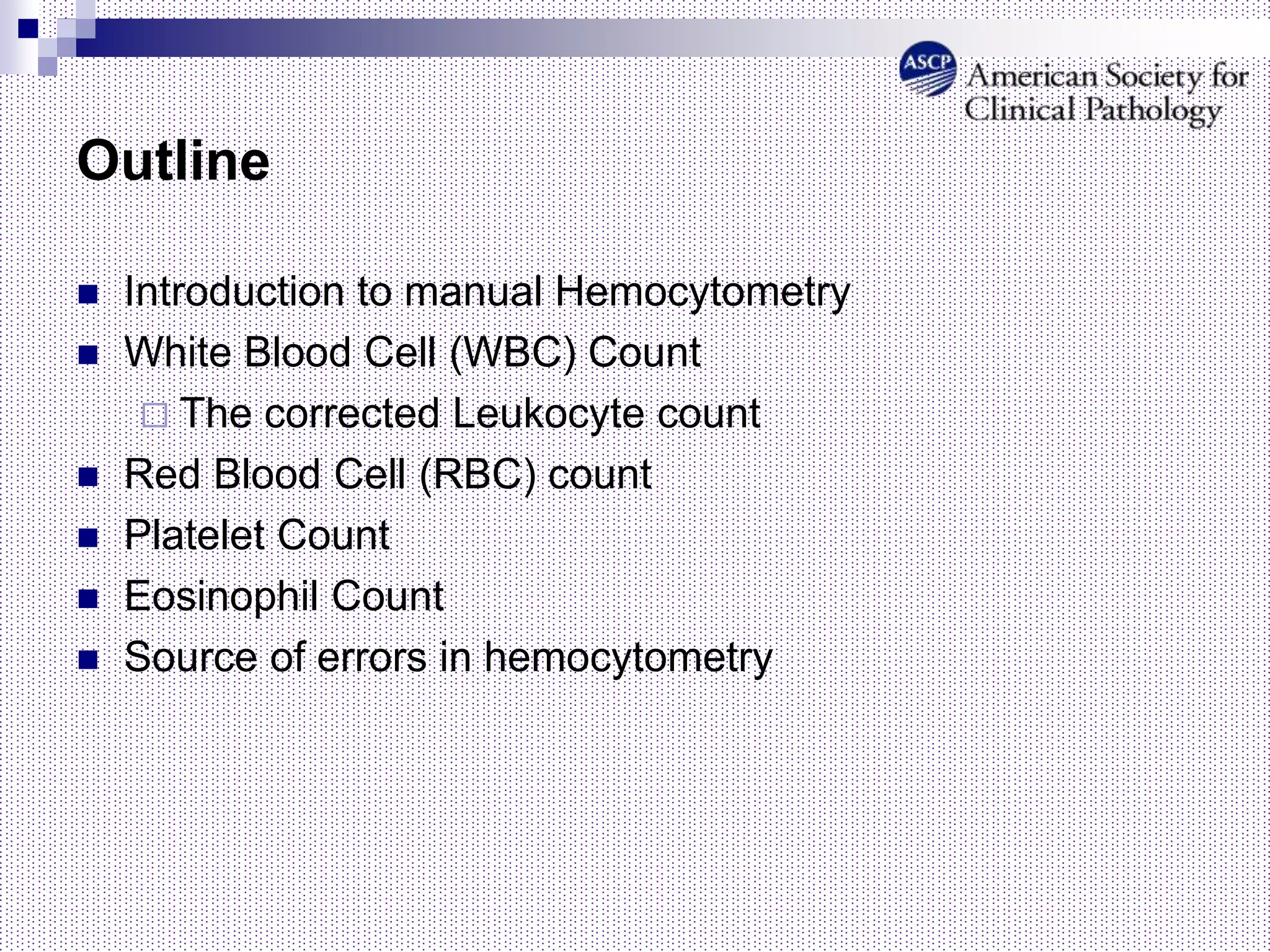 Hema I Chapter 7_hemocytometry.ppt