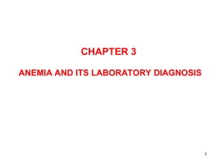 Hema II Chapter 3 Anemia in advance hematology | PPT