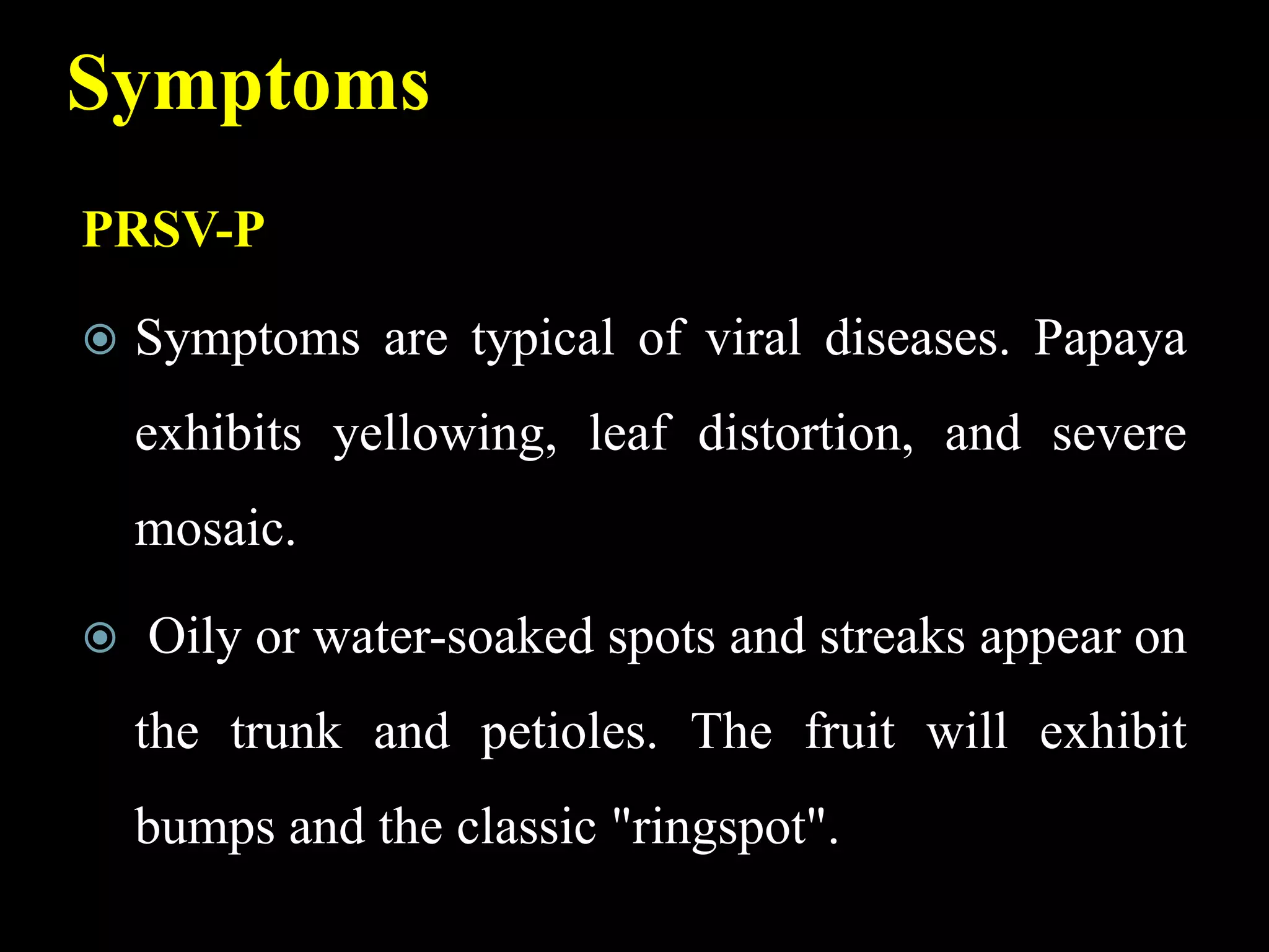 Papaya ring spot disease | PPTX