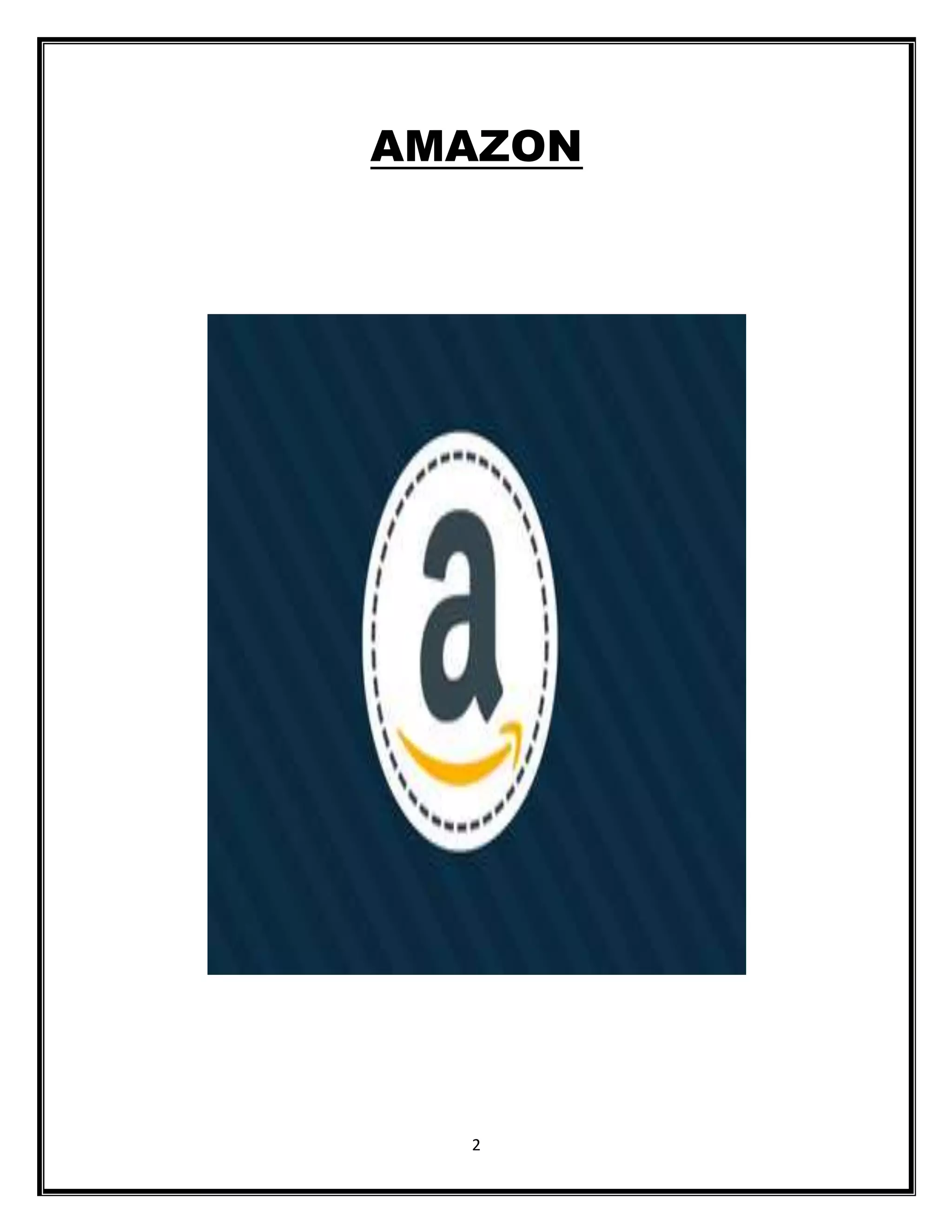 PROJECT REPORT ON AMAZON !! | DOCX