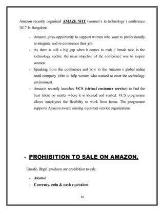 PROJECT REPORT ON AMAZON !! | DOCX