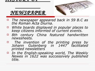 INTERNET THE DEATH OF NEWSPAPERS | PPT