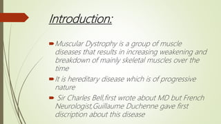 Muscular Dystrophy: An Introduction | PPTX | Physical Therapy | Wellness