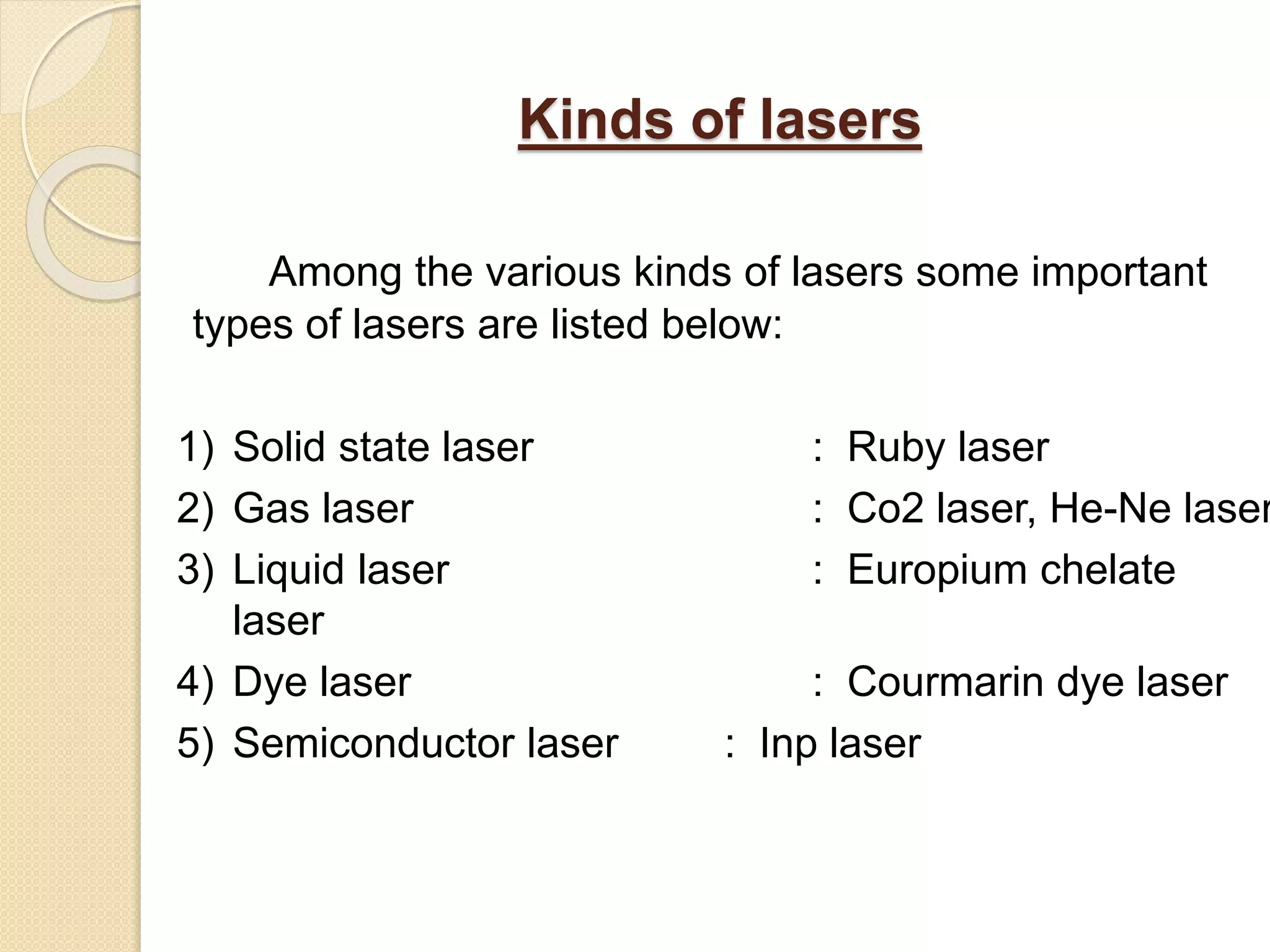 lasers ppt | PPTX