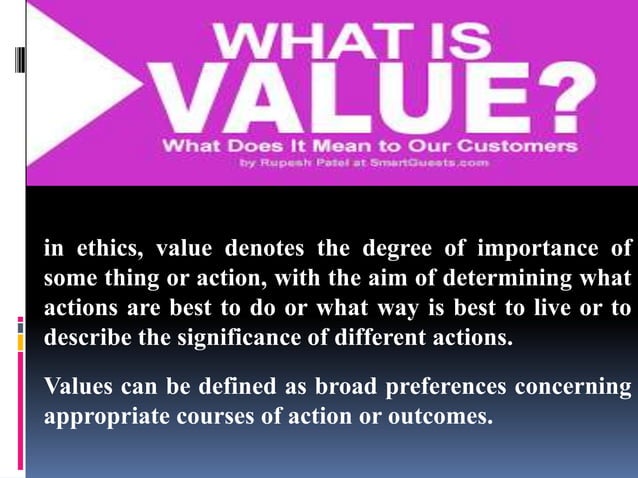 VALUES & ETHICS | PPT