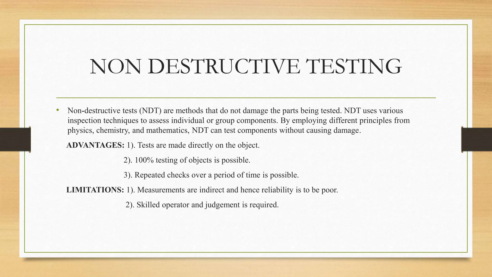 liquid penetration test - non destructive testing | PPTX