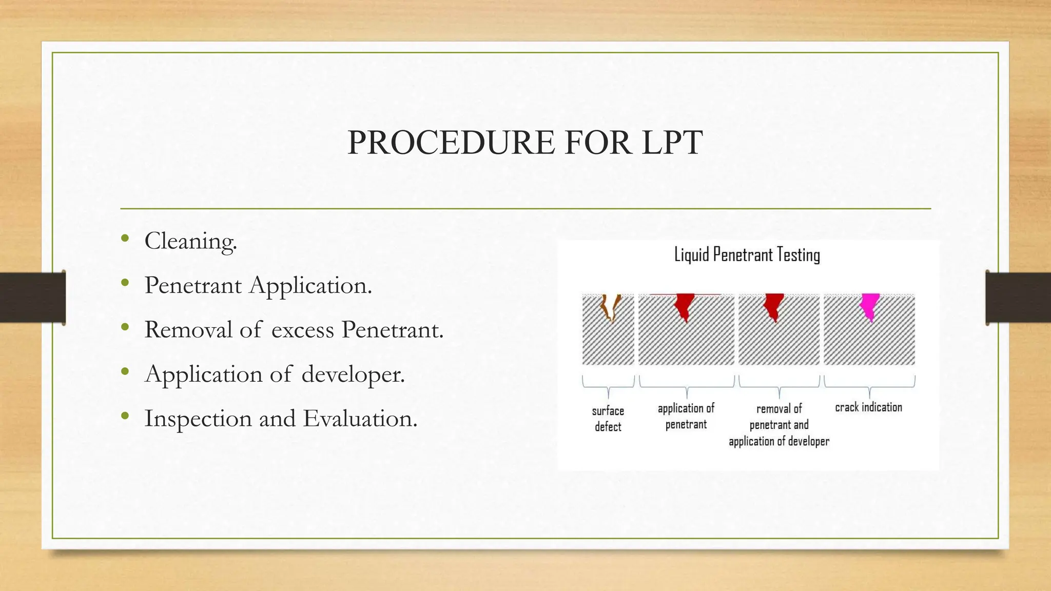liquid penetration test - non destructive testing | PPTX