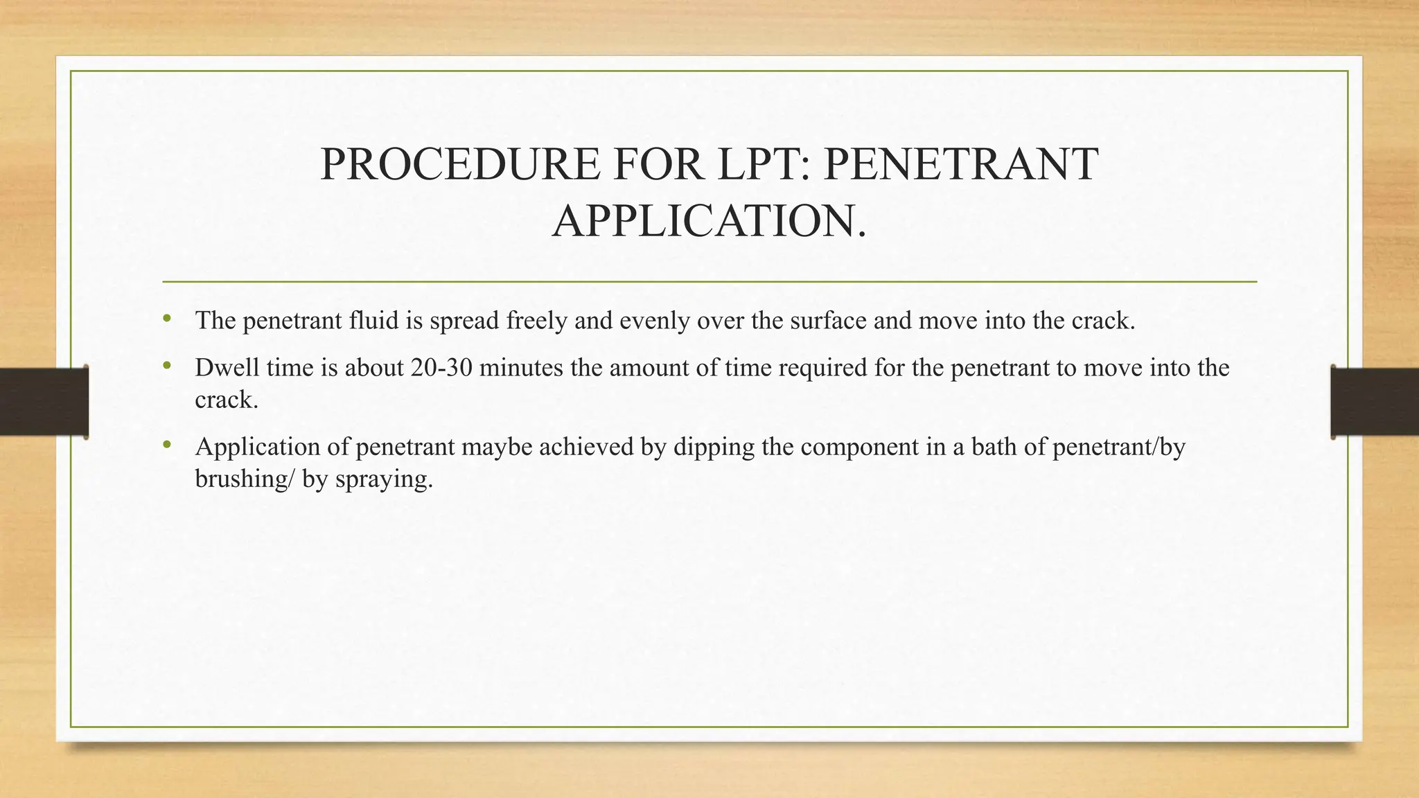 liquid penetration test - non destructive testing | PPTX