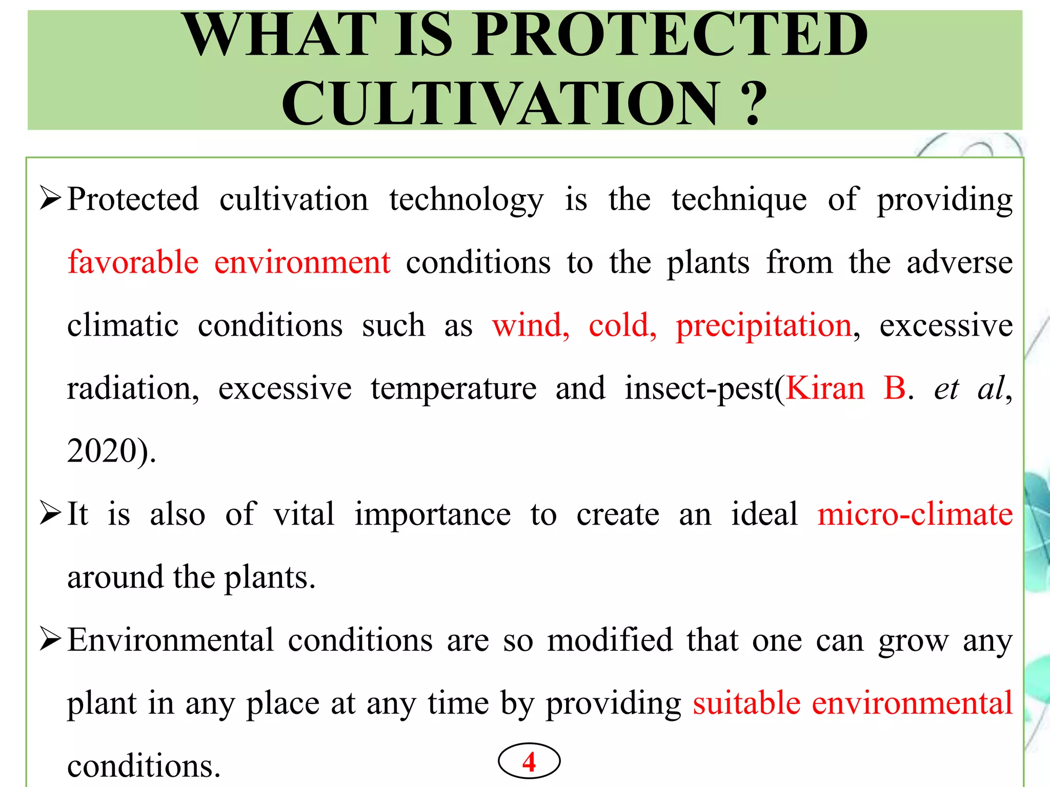 Protected Cultivation of Vegetable crops Present Status and Futures ...