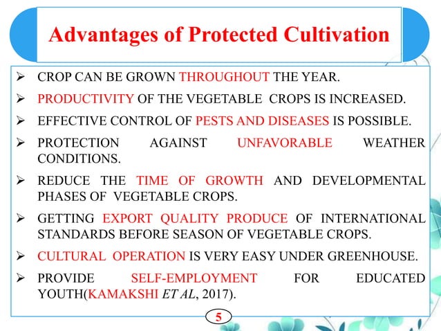Protected Cultivation of Vegetable crops Present Status and Futures ...