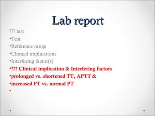 Hema practical 03 coagulation | PPT