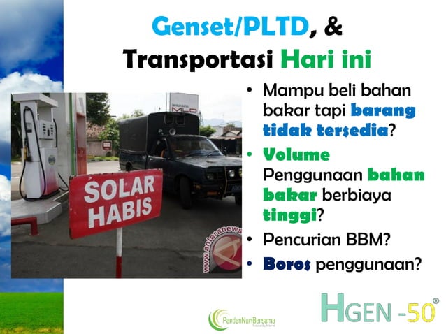 Hemat bbm dengan hgen50 | PPT