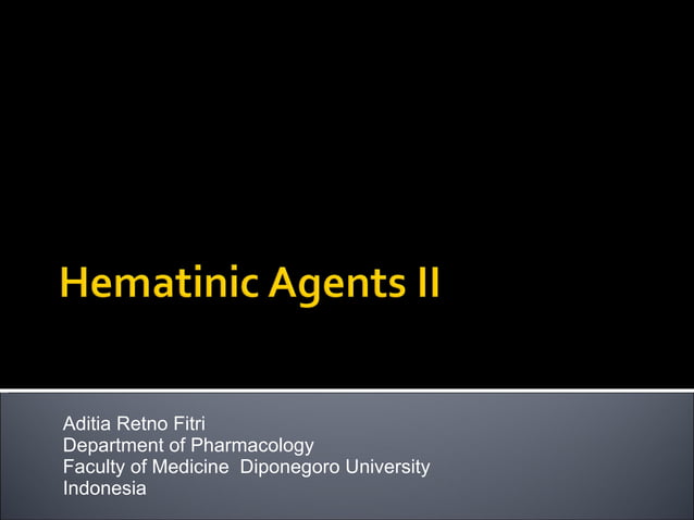 Hematinic agent ii | PPT