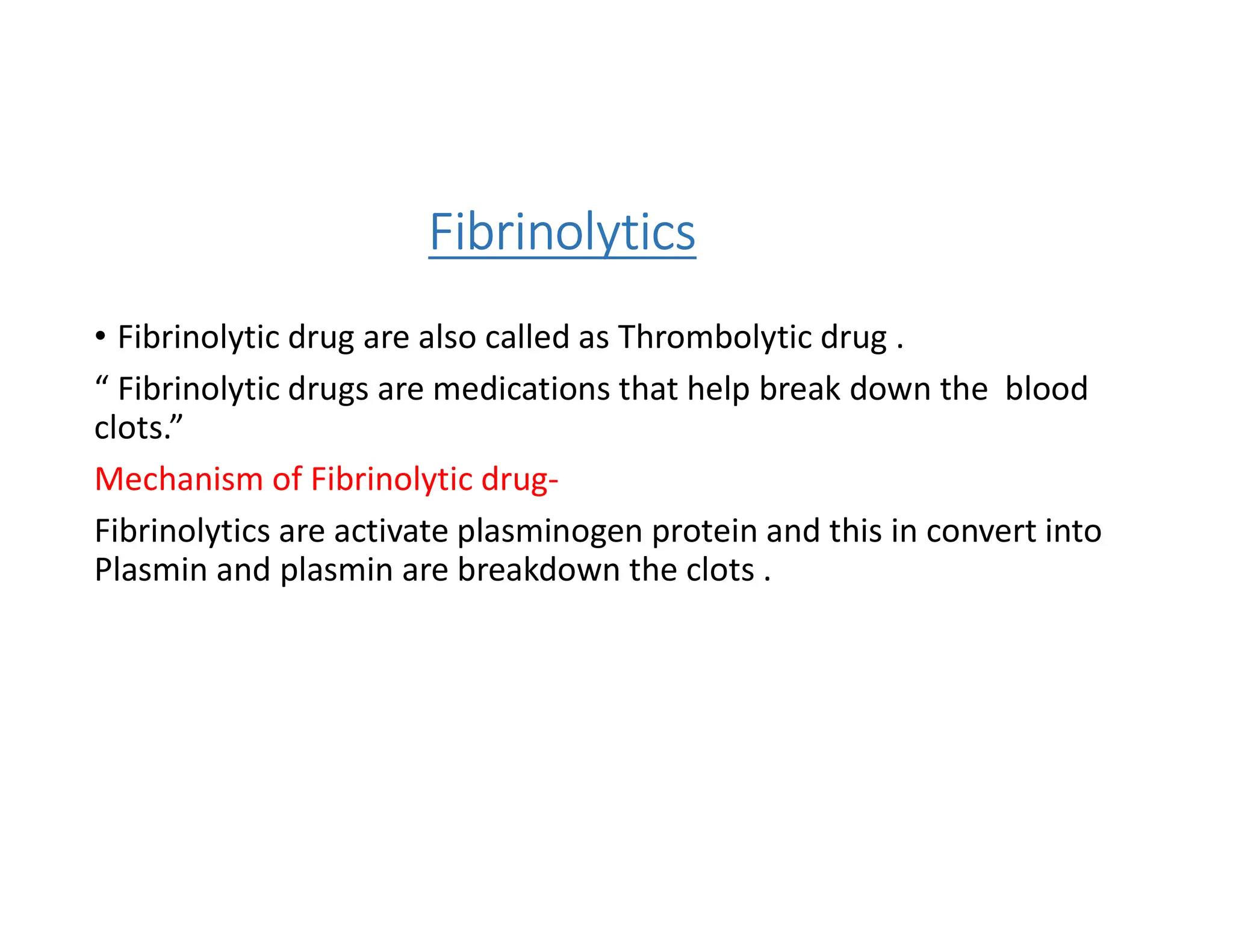 hematinic and fibrinolytics drugs ....pdf