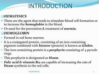 Hematinics | PPTX