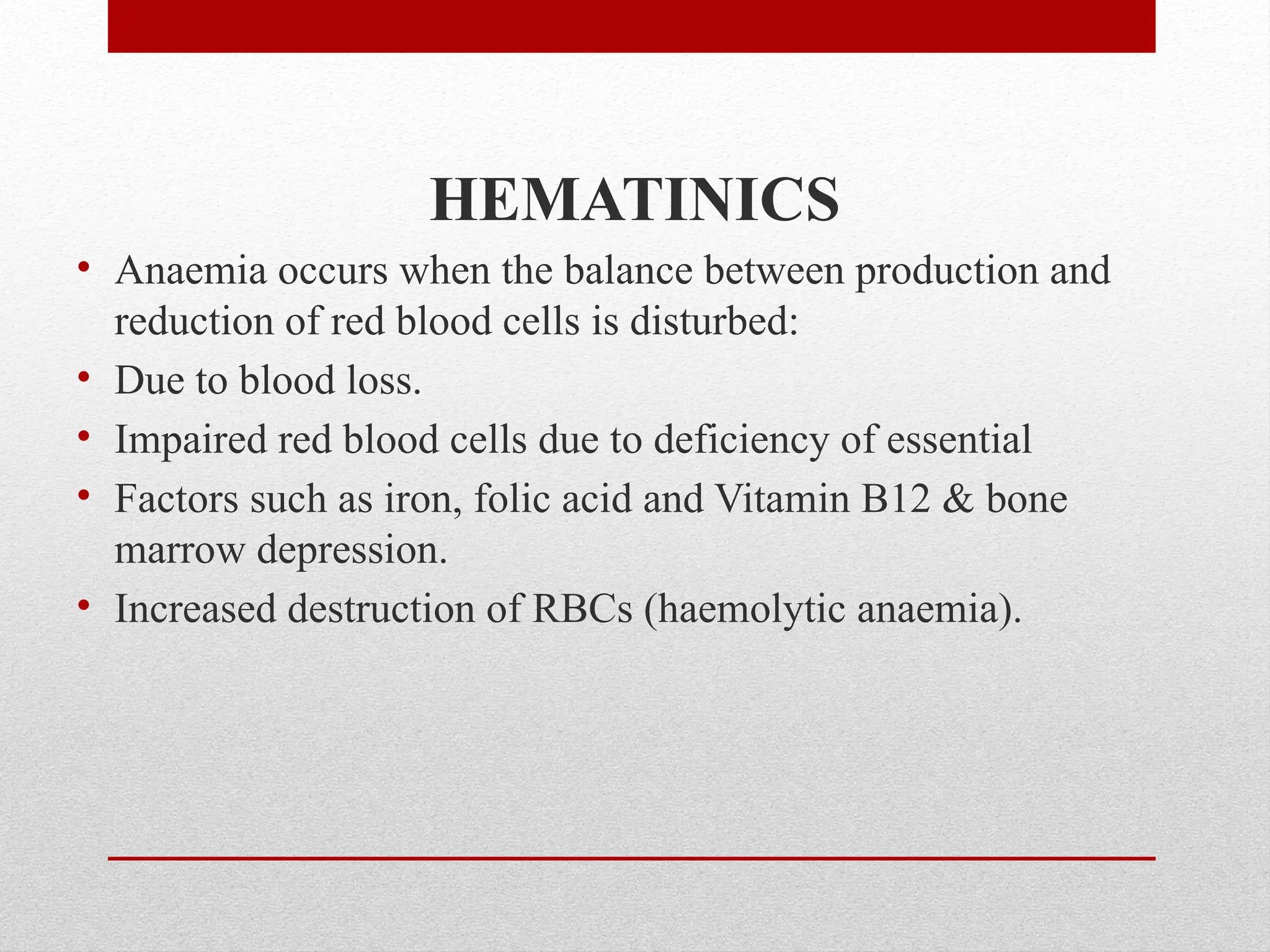 Hematinics Pharmaceutical Inorganic Chemistry | PPTX