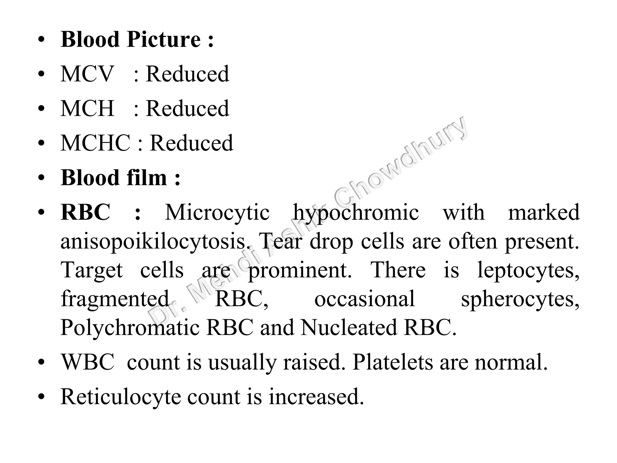 Haemolytic anemia,Thalassemia, sickle cell Anemia) | PPT