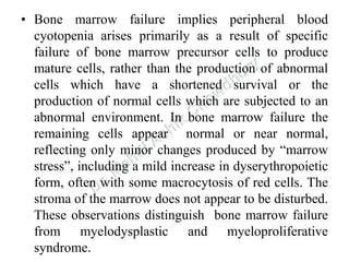 Pancytopenia and Aplastic anaemia, sideroblastic Anemia | PPT