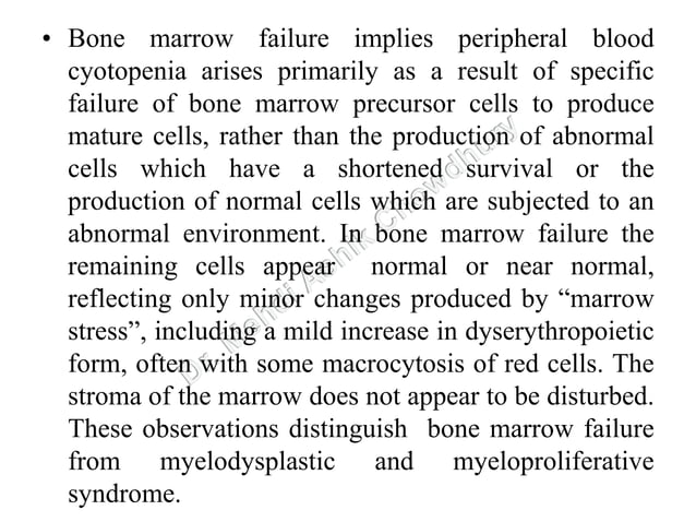 Pancytopenia and Aplastic anaemia, sideroblastic Anemia | PPT | Blood ...
