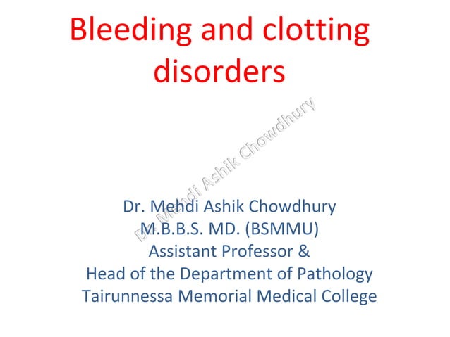 Bleeding-disorder | PPTX