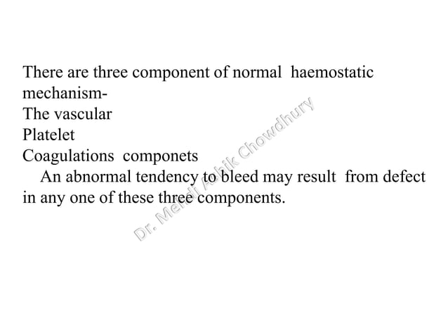 Bleeding Disorder Pptx