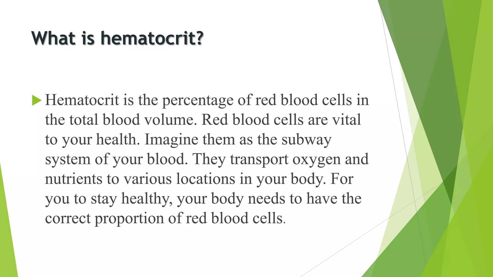 Hematocrit & rbc | PPTX