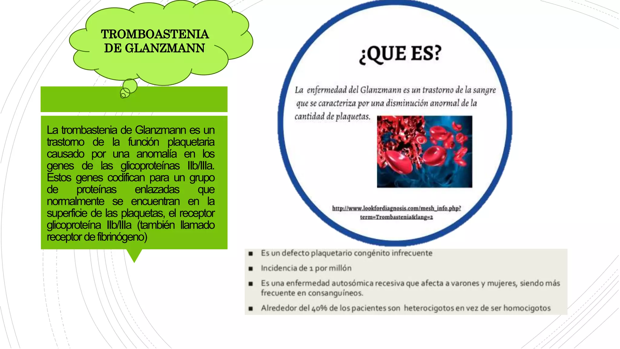 TROMBOASTENIA DE GLANZMANN - SINDROME DE BERNARD-SOULIER | PPTX
